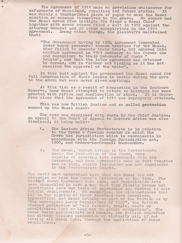Maasai Delegation To Lancaster House Conference 1962 | PDF