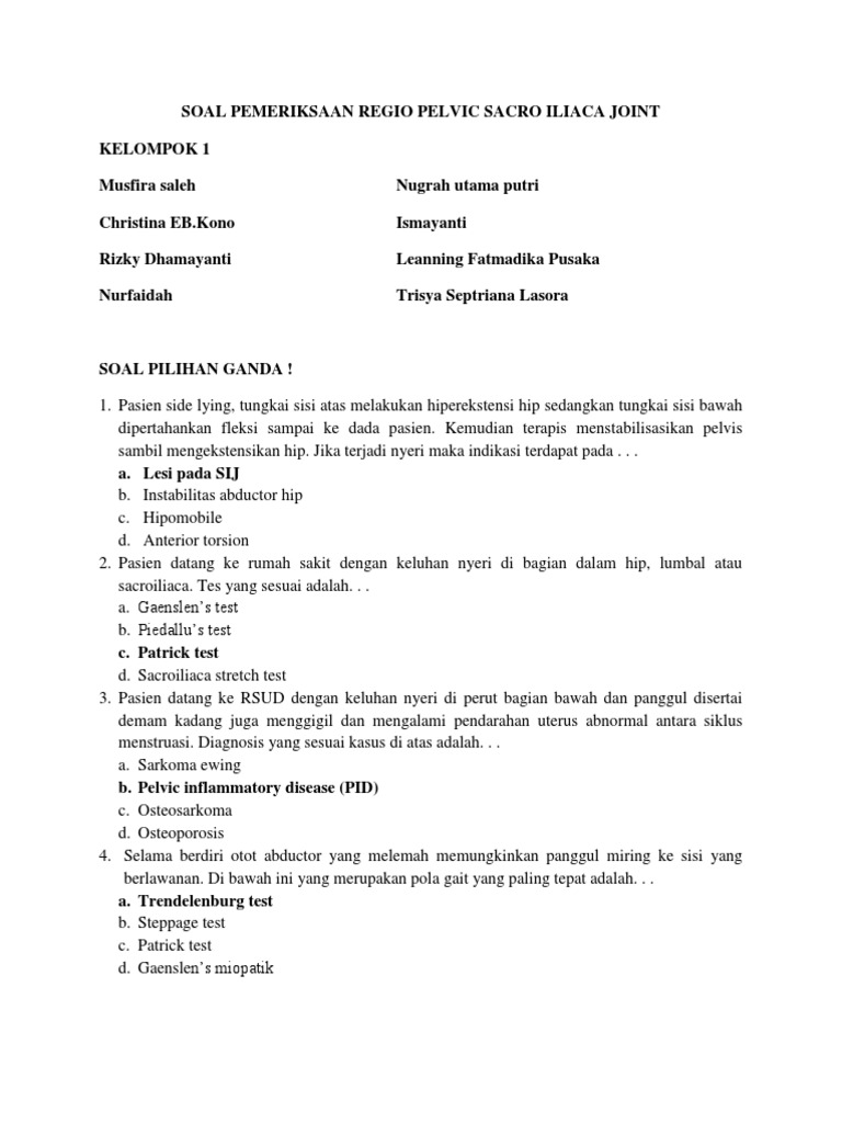Pemeriksaan Regio Pelvis dan Trunk | PDF