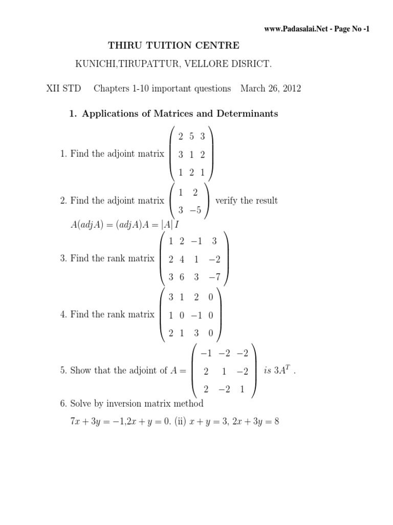 56 Maths 6 Marks Important Questions em PDF | PDF | Probability ...