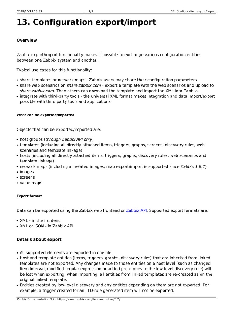 Configuration Export Import | PDF | Xml | Json