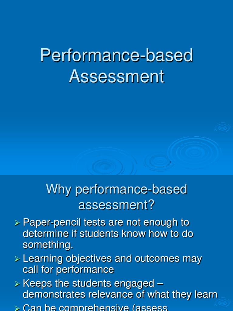 Performance-Based Assessment | PDF | Educational Assessment | Teachers
