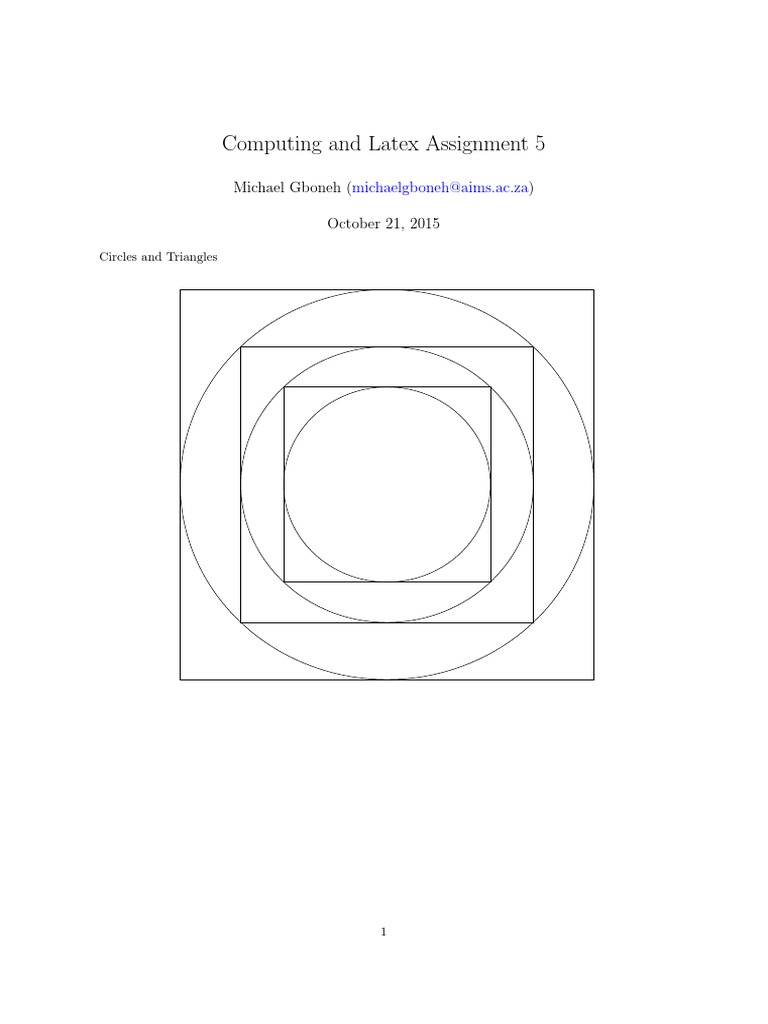 Computing and Latex Assignment 5 | PDF