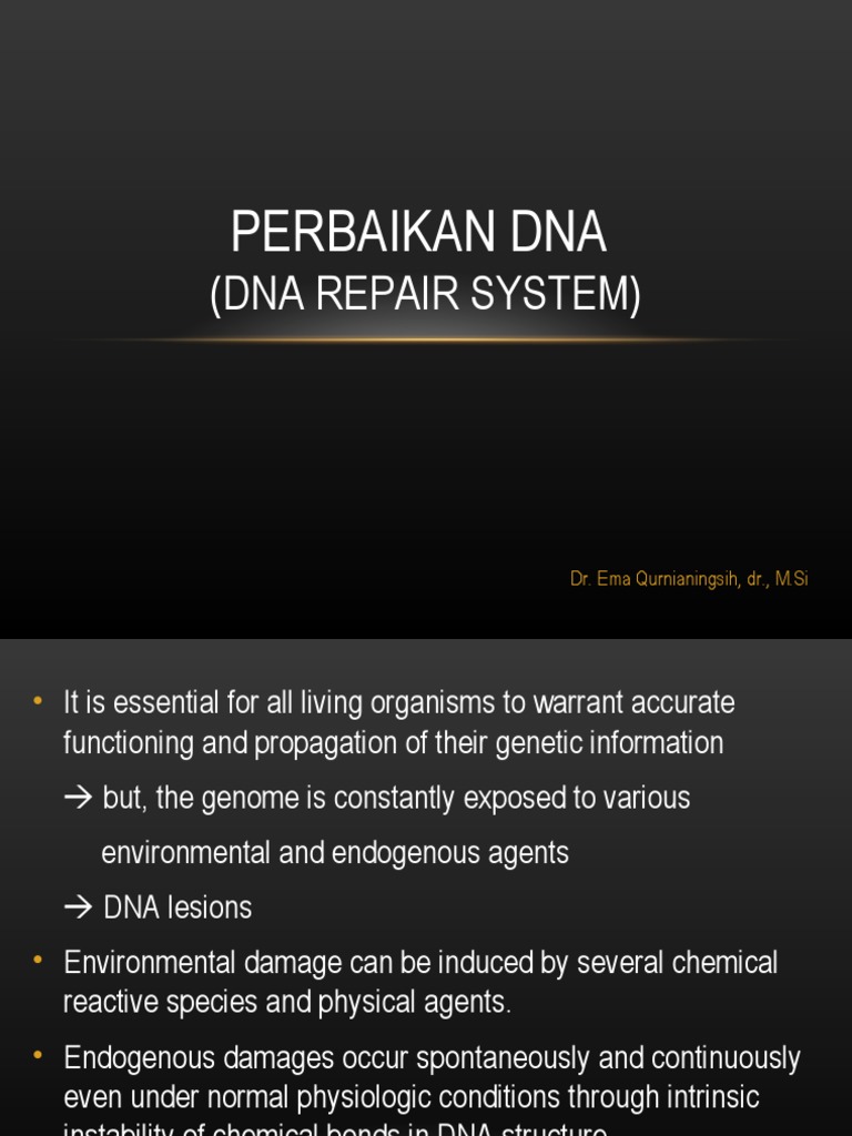 Perbaikan Dna | PDF | Dna Repair | Nucleotides