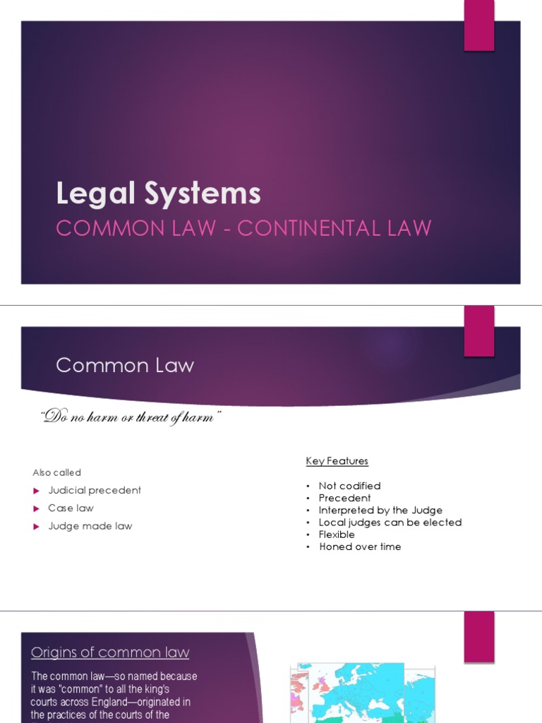 Legal Systems | PDF | Civil Law (Legal System) | Precedent