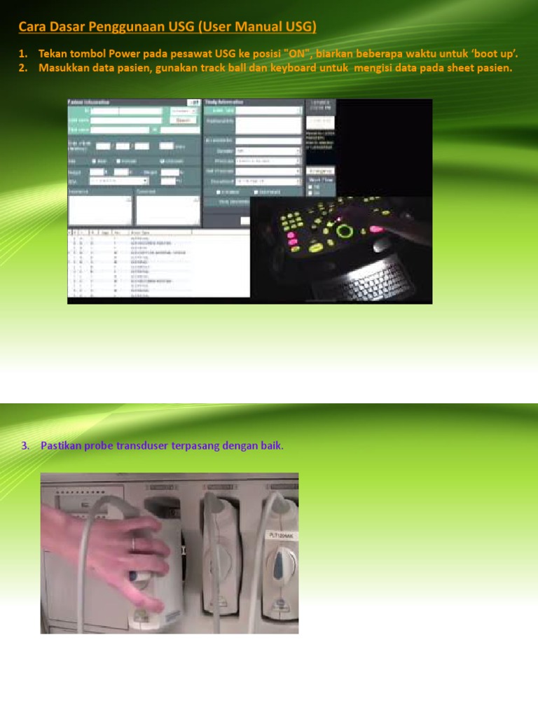 CARA DASAR PENGGUNAAN ALAT USG | PDF