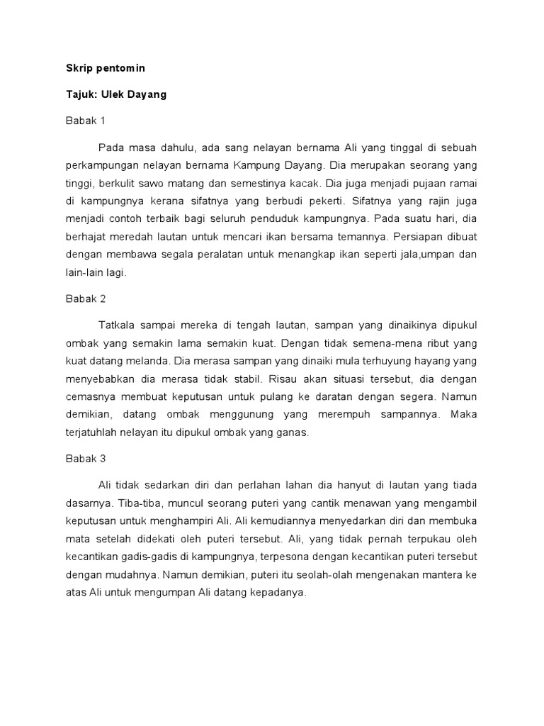 Skrip Pentomin | PDF | Seni