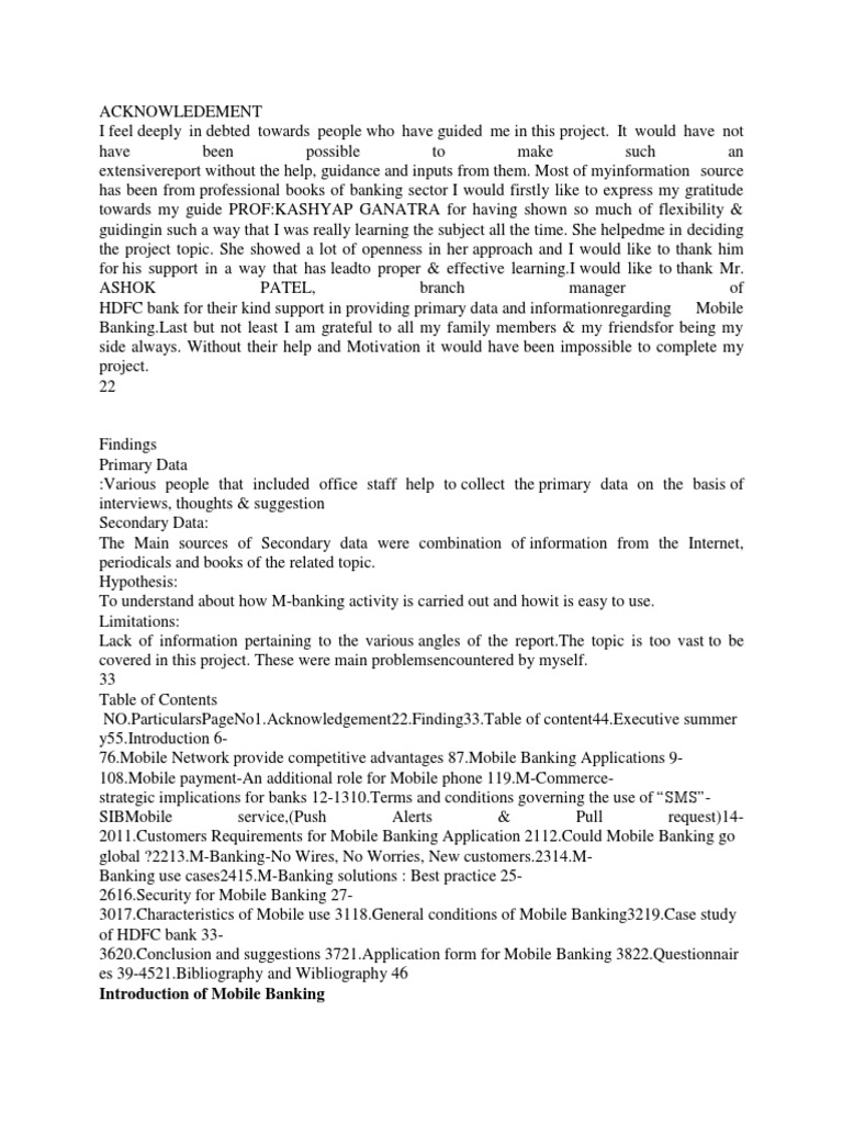 Introduction of Mobile Banking | PDF | Cyberspace | Mobile Technology