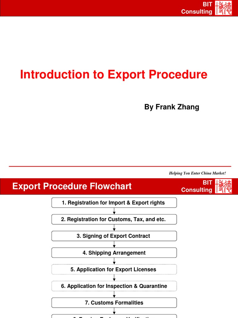 Export Procedure | PDF