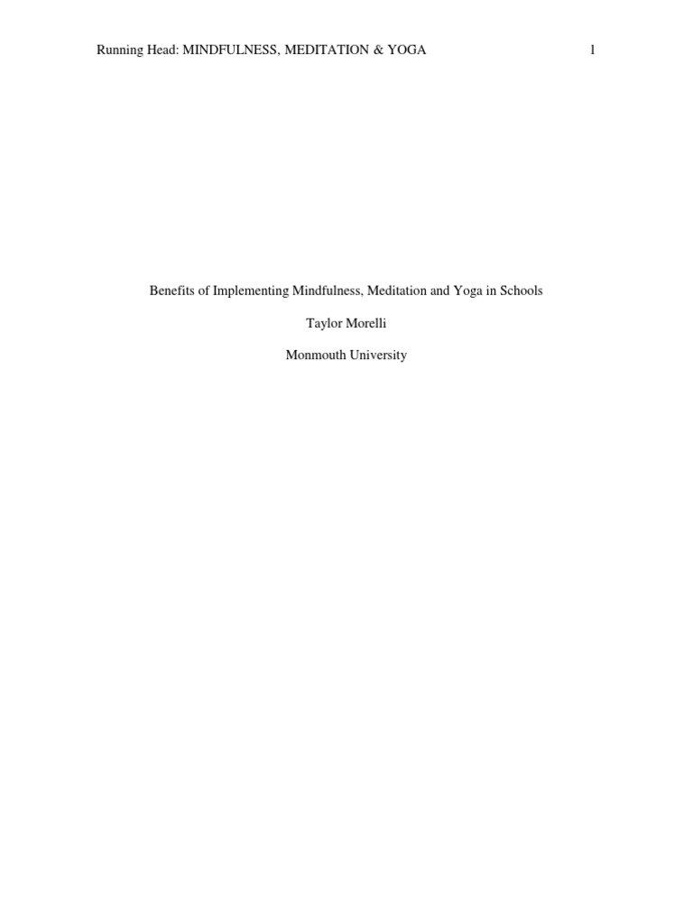 Mindfulness and Yoga Benefits in Schools | PDF | Mindfulness | Meditation