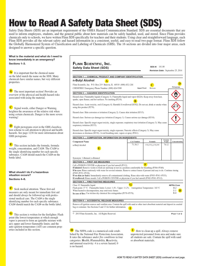 How To Read SDS | PDF | Safety | Chemistry
