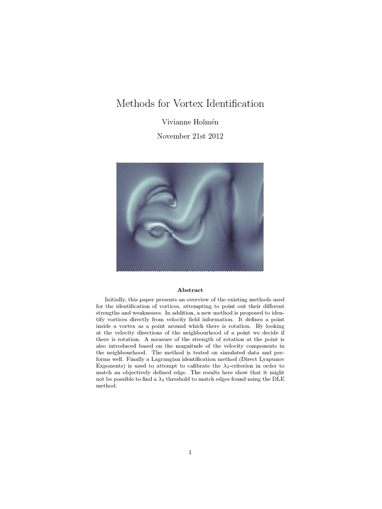 Methods For Vortex | Download Free PDF | Vortices | Fluid Dynamics