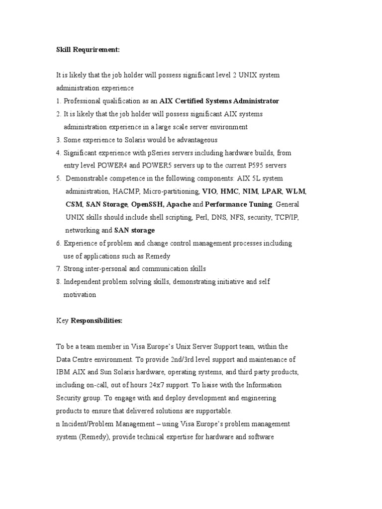 Aix Unix System Admin Pdf Unix Vulnerability Computing