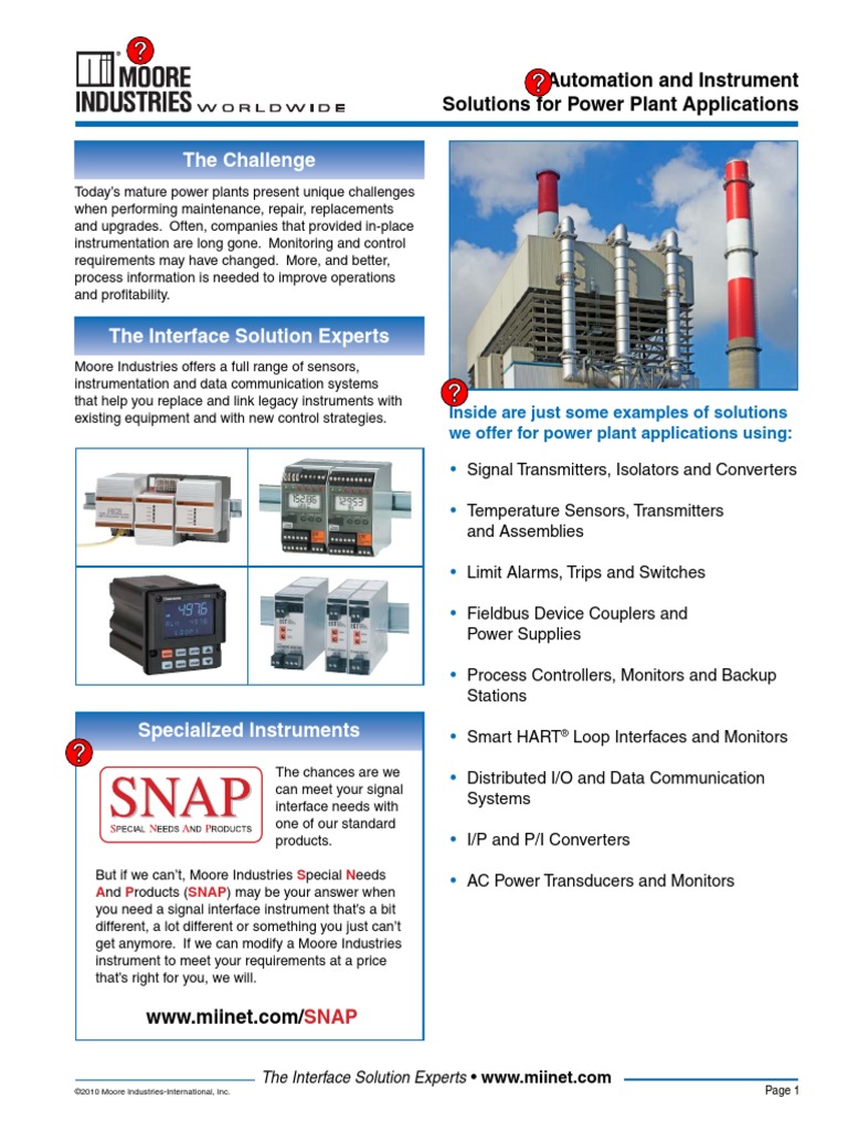Power Plant Line Card Moore Industries | PDF | Instrumentation | Automation