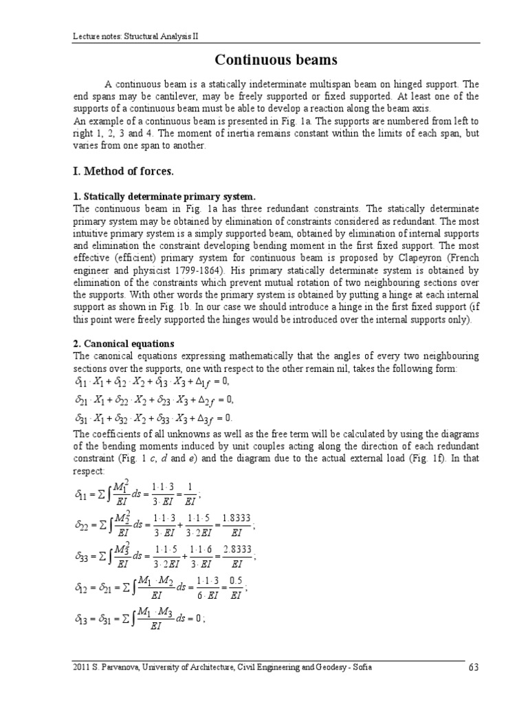Slope And Deflection Method For Continuous Beams Pdf Bending Beam