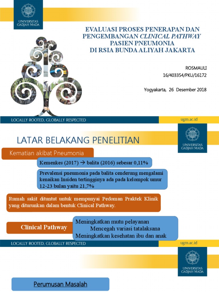 Evaluasi Proses Penerapan Dan Pengembangan Clinical Pathway Pasien Pneumonia Di Rsia Bunda ...