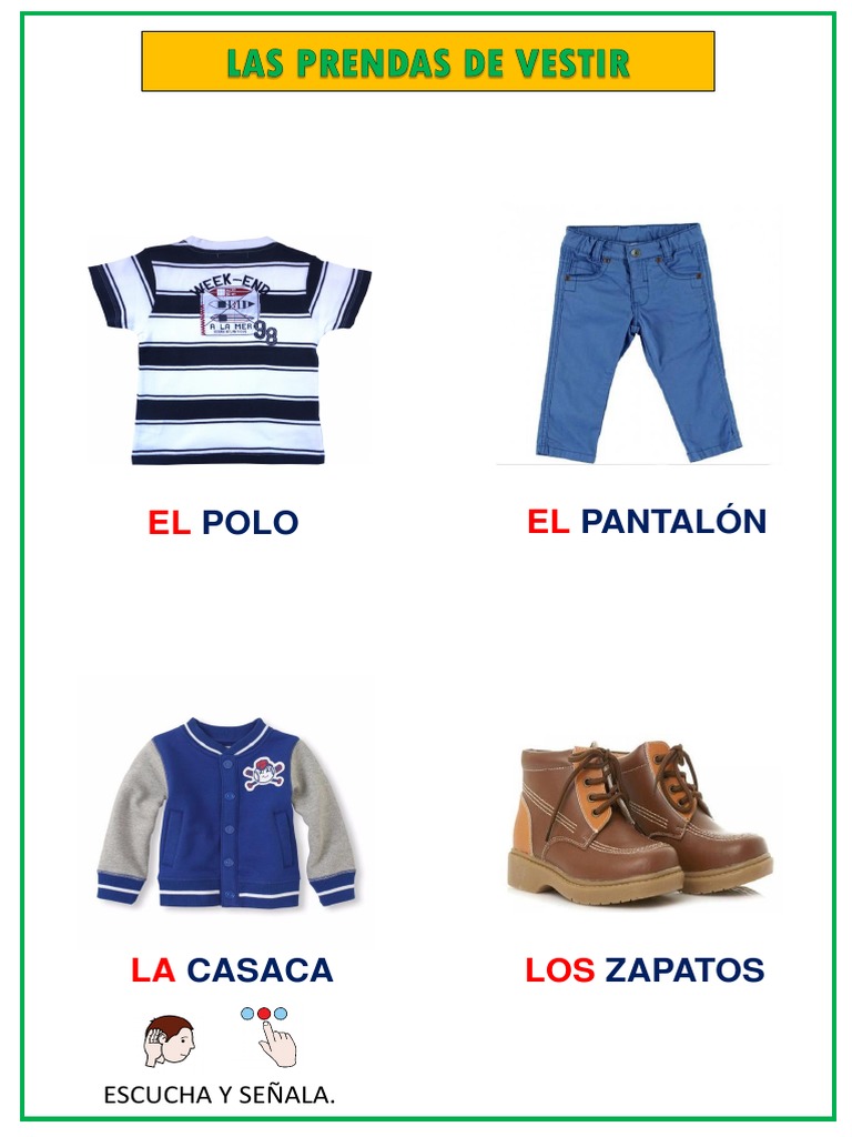 Prendas de Vestir Nivel 1 | PDF | Tendencias culturales | Cultura ...