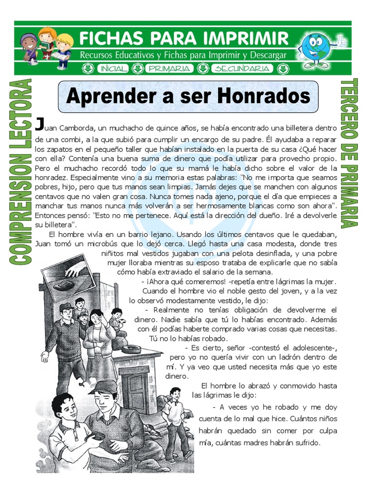 Valor de la Honradez en Niños | PDF