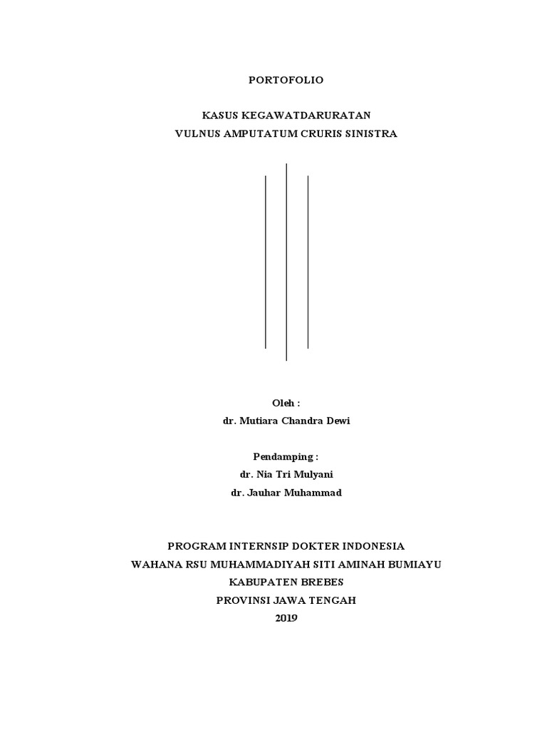 Portofolio Mutiara Chandra - C. Vulnus Amputatum | PDF