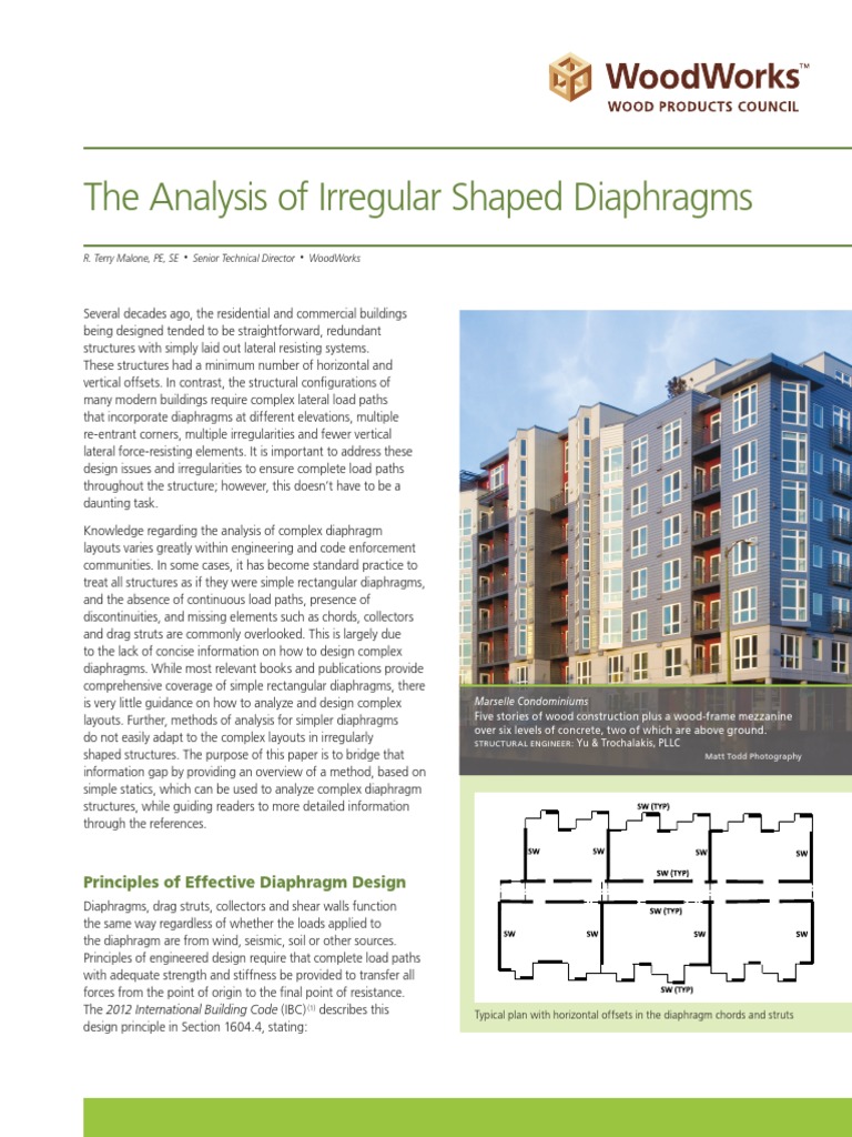 Irregular Diaphragms | PDF | Truss | Force