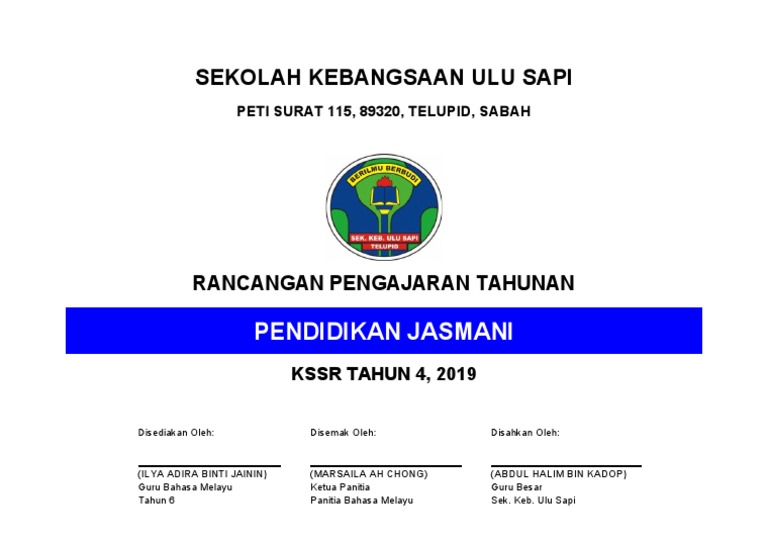 Muka Depan RPT 2019 | PDF