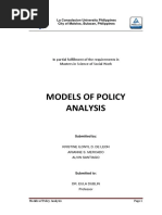 Policy Analysis Models | PDF | Policy Analysis | Policy