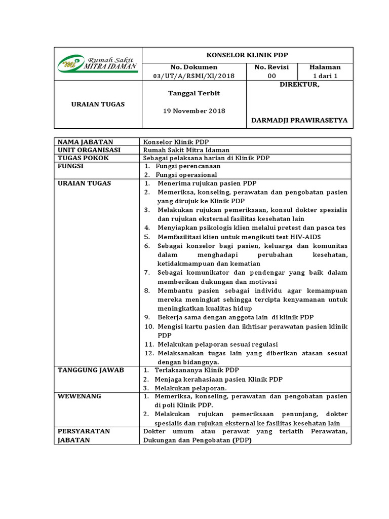 Uraian Tugas Konselor PDP | PDF