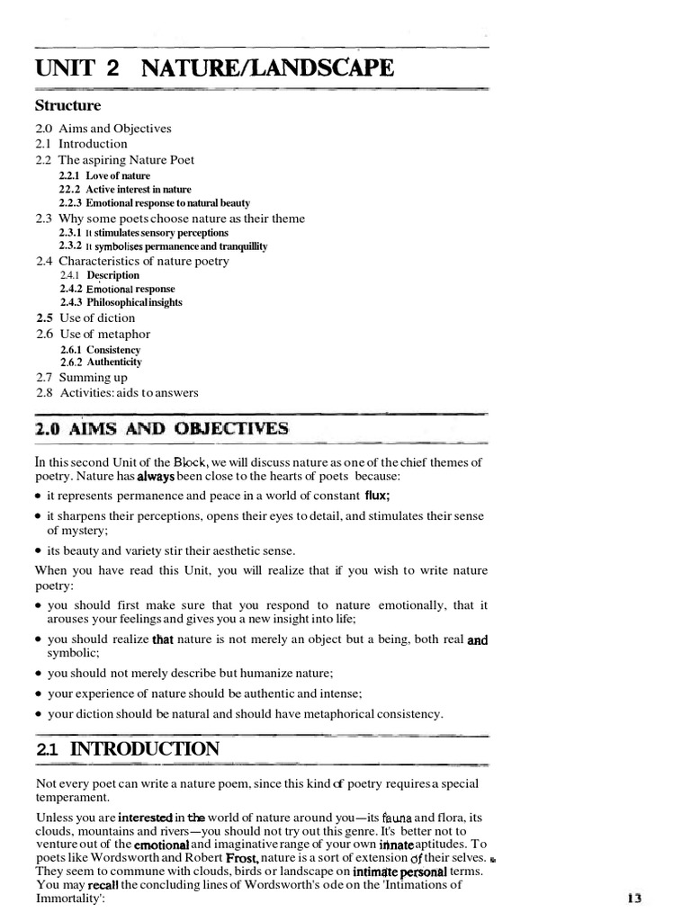 Nature Landscape in Poetry | PDF | Poetry | Perception