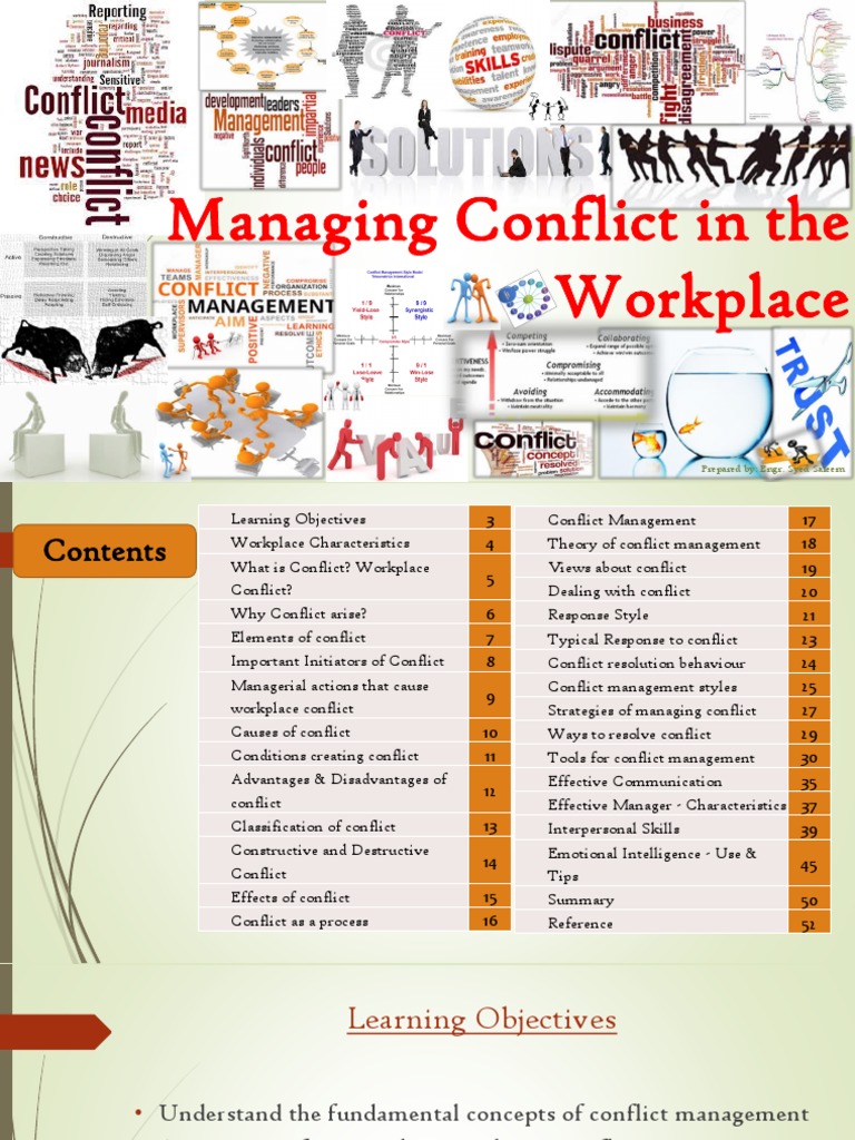 # Managing Conflict in The Workplace | PDF | Goal | Interpersonal ...