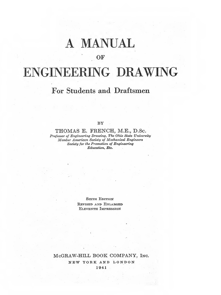 A Manual of Machine Drawing, For Students and Draftsmen | PDF | Screw ...