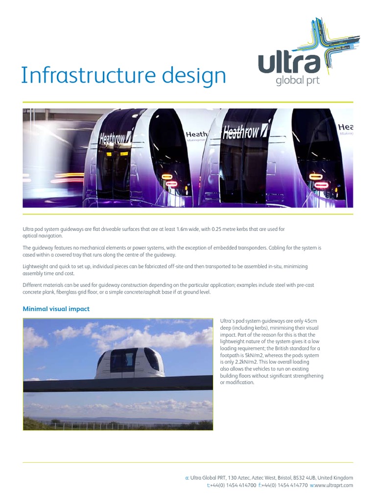 Infrastructure Design: Global PRT | PDF | Train Station | Concrete