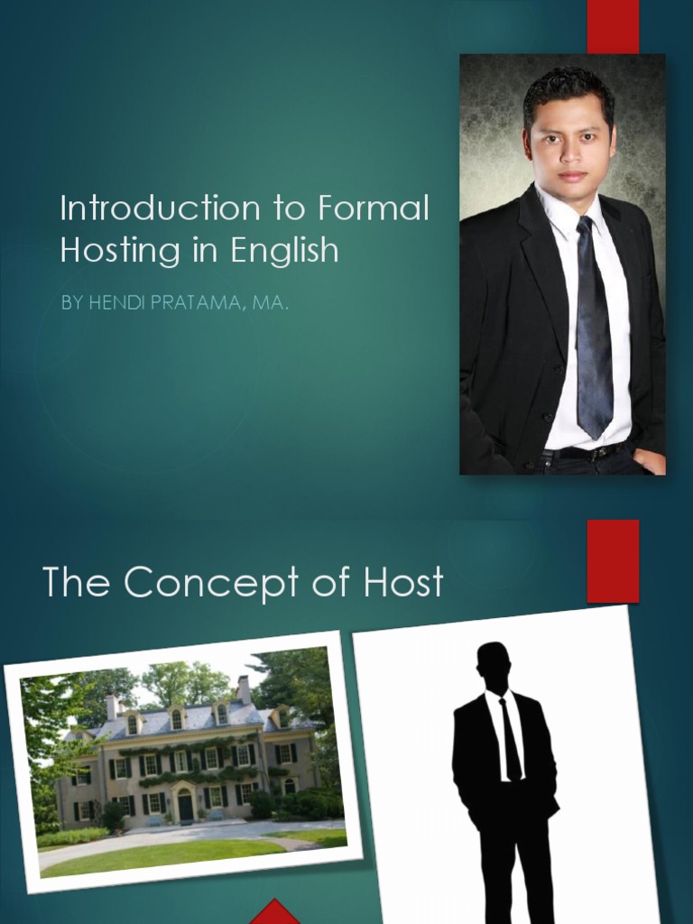 Introduction To Formal Hosting in English: by Hendi Pratama, Ma | PDF ...