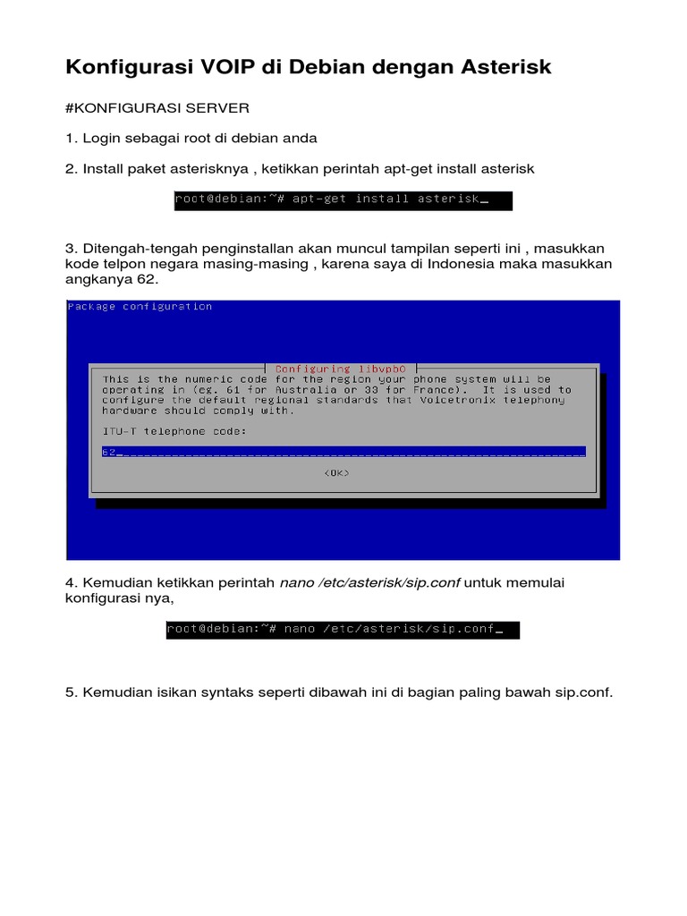 Konfigurasi VOIP Di Debian Dengan Asterisk | PDF