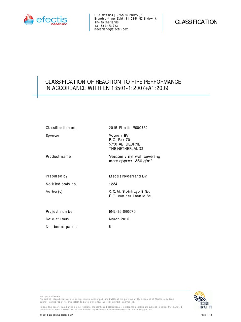 Larak 1079 - EN 13501, B s1 d0 | PDF | Adhesive | Building Engineering