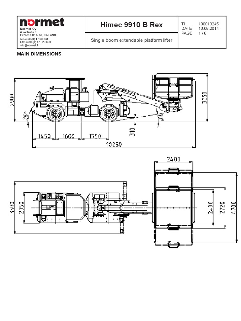 Normet Lifter 02 - Himec BRex 100019245 | PDF | Elevator | Truck