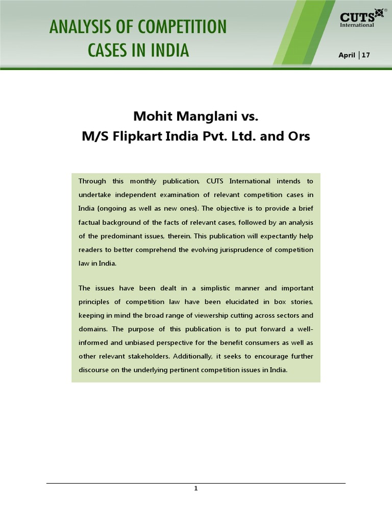 Edition-2-Analysis of Competition Cases in India | PDF | Retail | E ...