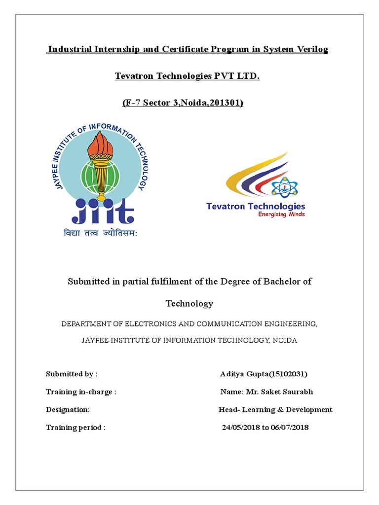 Industrial Internship Report | PDF | Class (Computer Programming ...