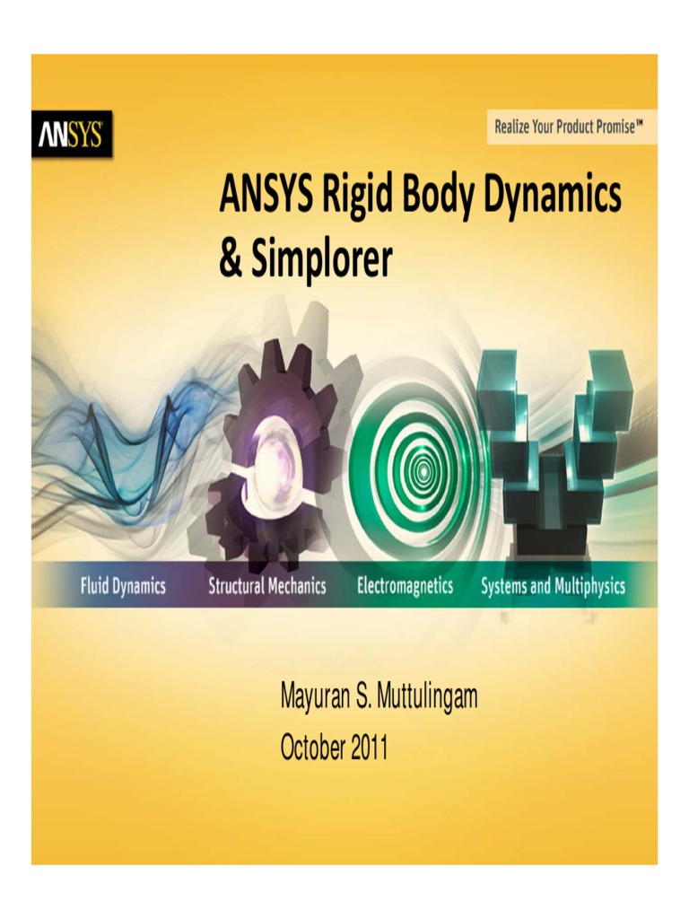 ANSYS Rigid Body Dynamics and ANSYS Simplorer | PDF | Structural Analysis | Force