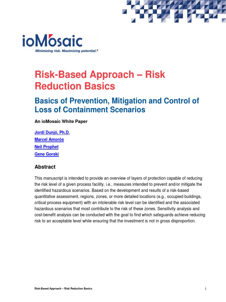 Risk Based Approach Risk Reduction Basics 2017 | PDF | Risk | Risk ...