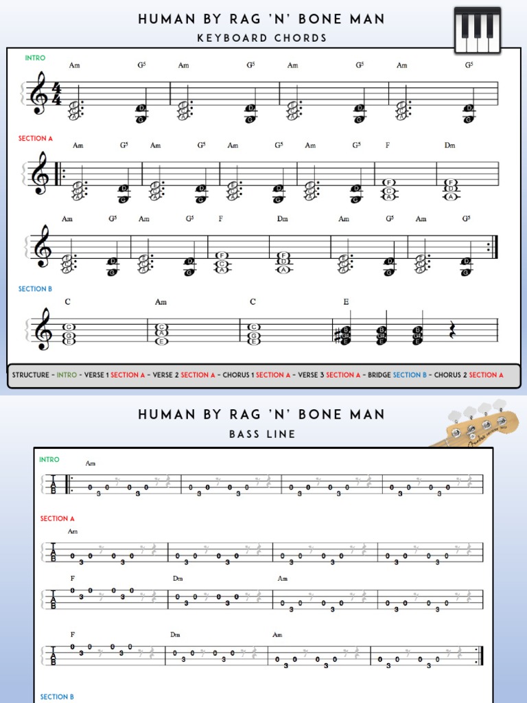 Human Rag N Bone Man Band Skills | PDF | Song Structure | Oral Literature