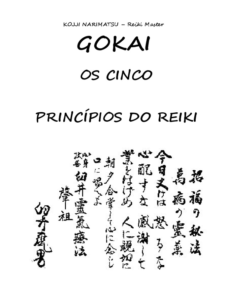 Gokai Os 5 Princípios Do Reiki | PDF | Reiki | Pensamento