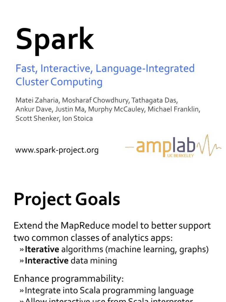 Overview | PDF | Apache Spark | Map Reduce
