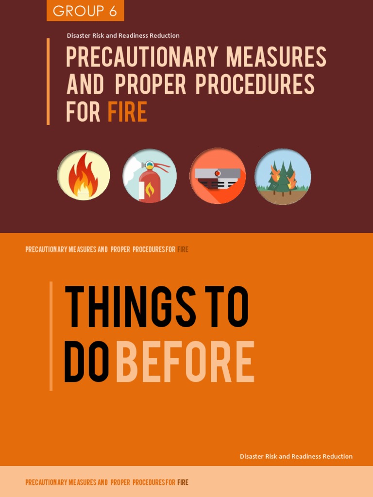 Precautionary Meas.& Proper Procedures - Fire | PDF | Fires | Hazards