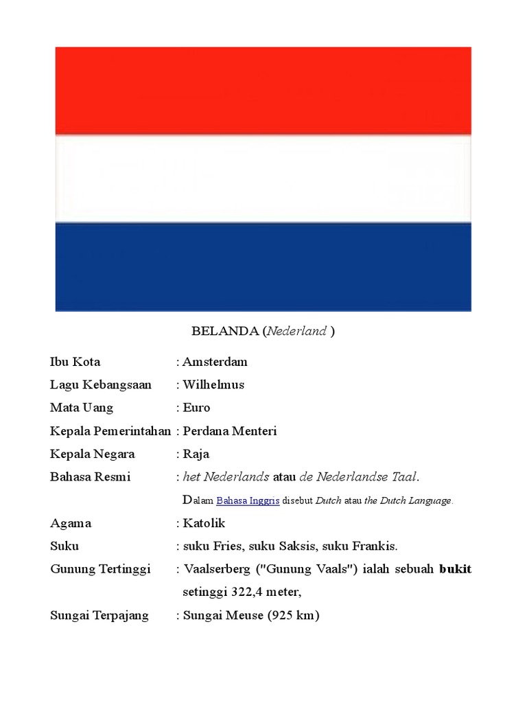 BELANDA | PDF | Perjalanan