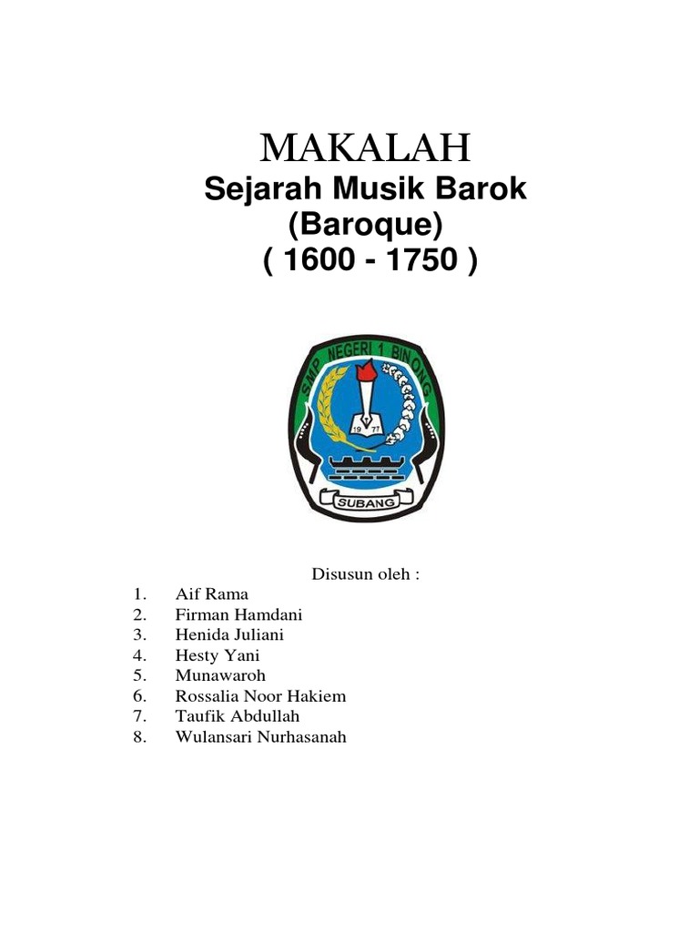 Sejarah Musik Barok 1600-1750 | PDF | Seni