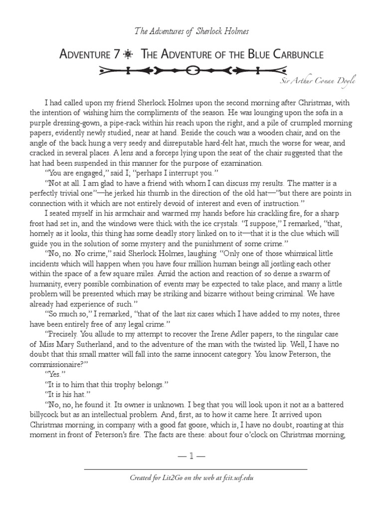 The Adventures of Sherlock Holmes 007 Adventure 7 The Adventure of The ...