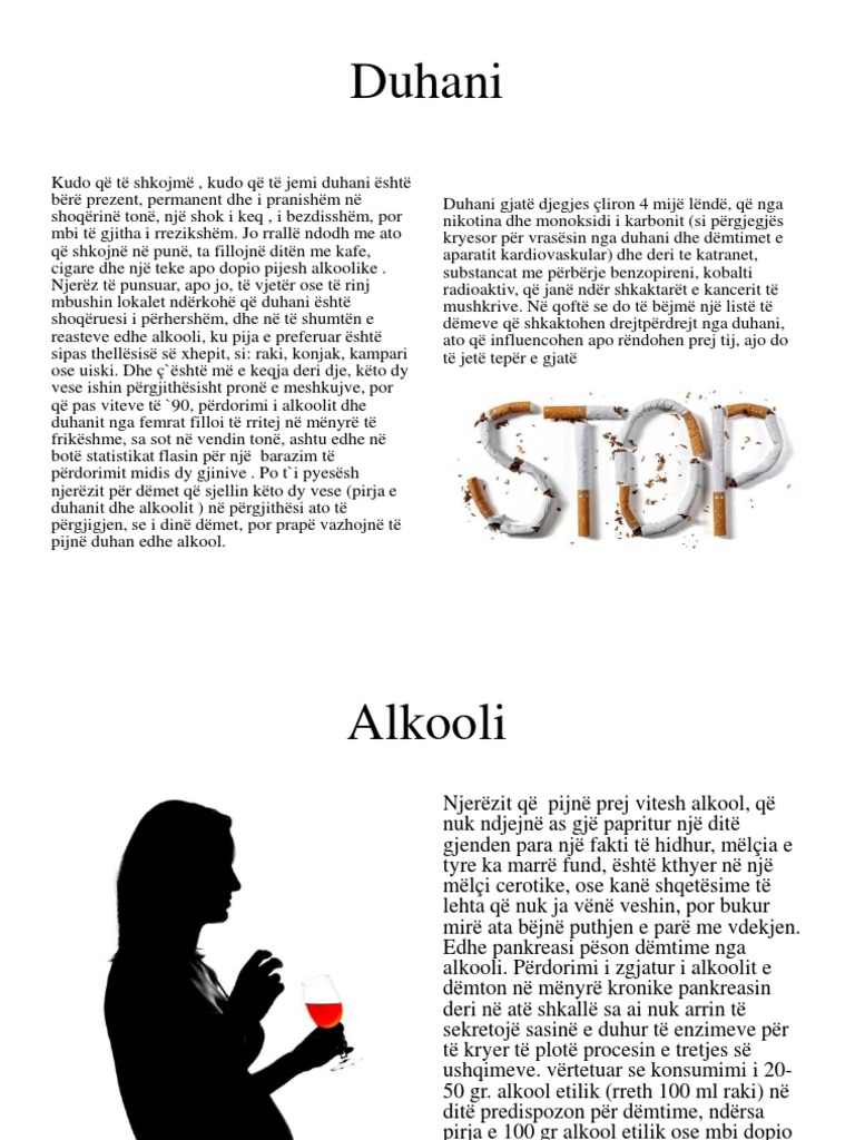 Droga, Duhani Dhe Alkooli | PDF