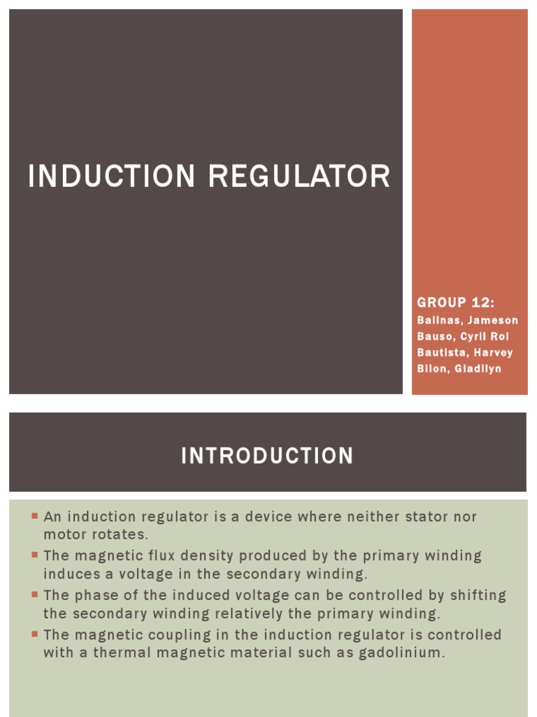 Final Induction Regulator | PDF | Power Engineering | Transformer