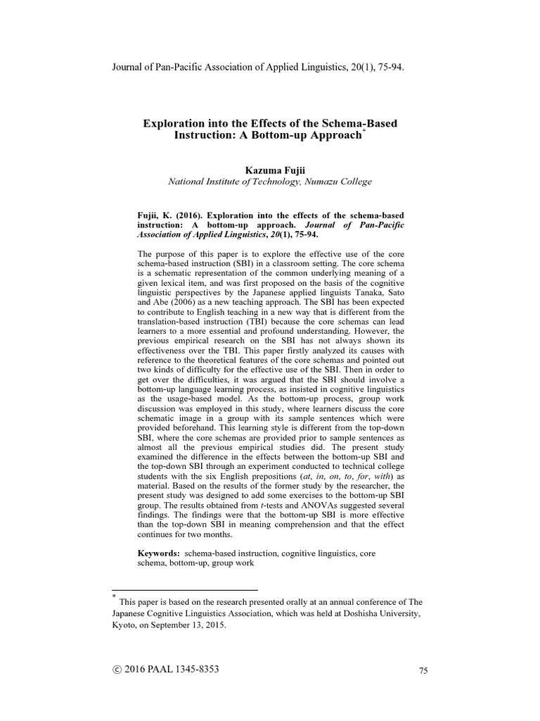 Schema Based Instruction | PDF | Top Down And Bottom Up Design | Learning