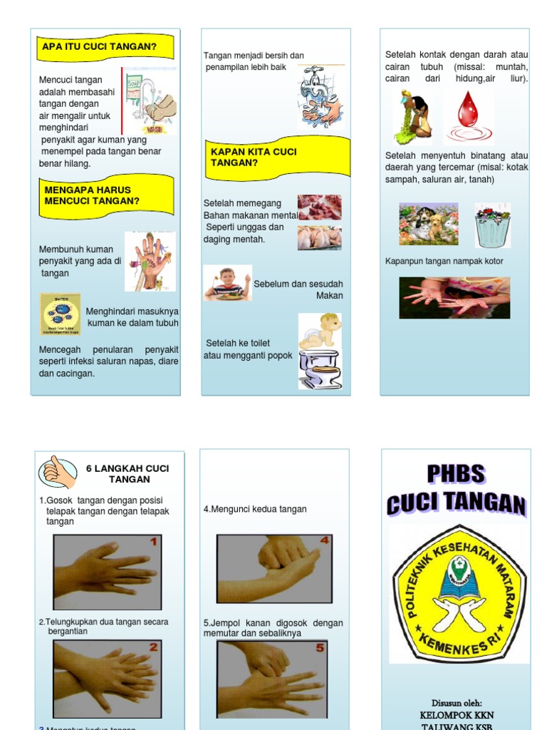 Leaflet Phbs Cuci Tangan | PDF