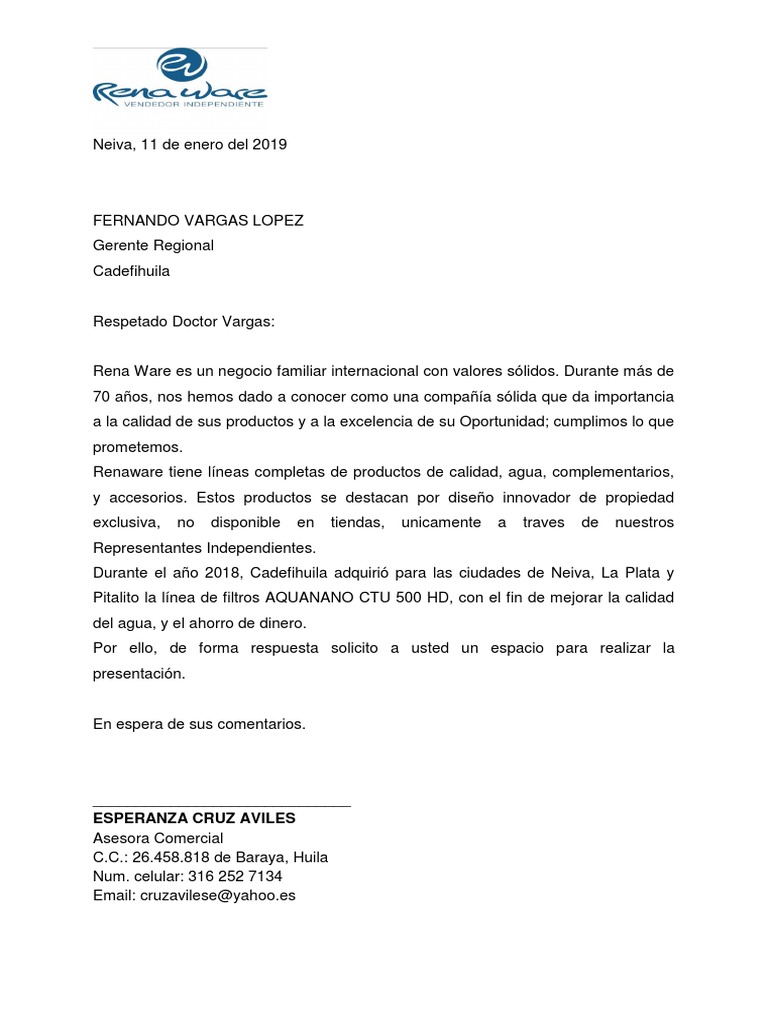 Modelo de Carta | PDF